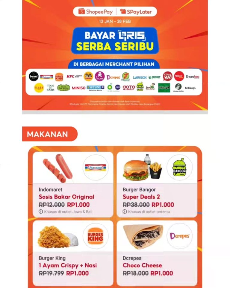 Promo ShopeePay Serba Seribu: Makan Enak Hanya Rp 1.000!