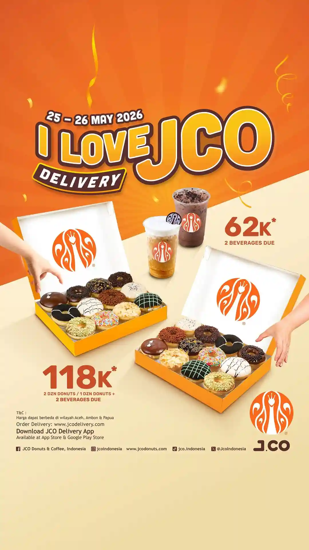 Promo JCO 2 Lusin Donat 118 Ribu Terbaru 25 - 26 Mei 2026